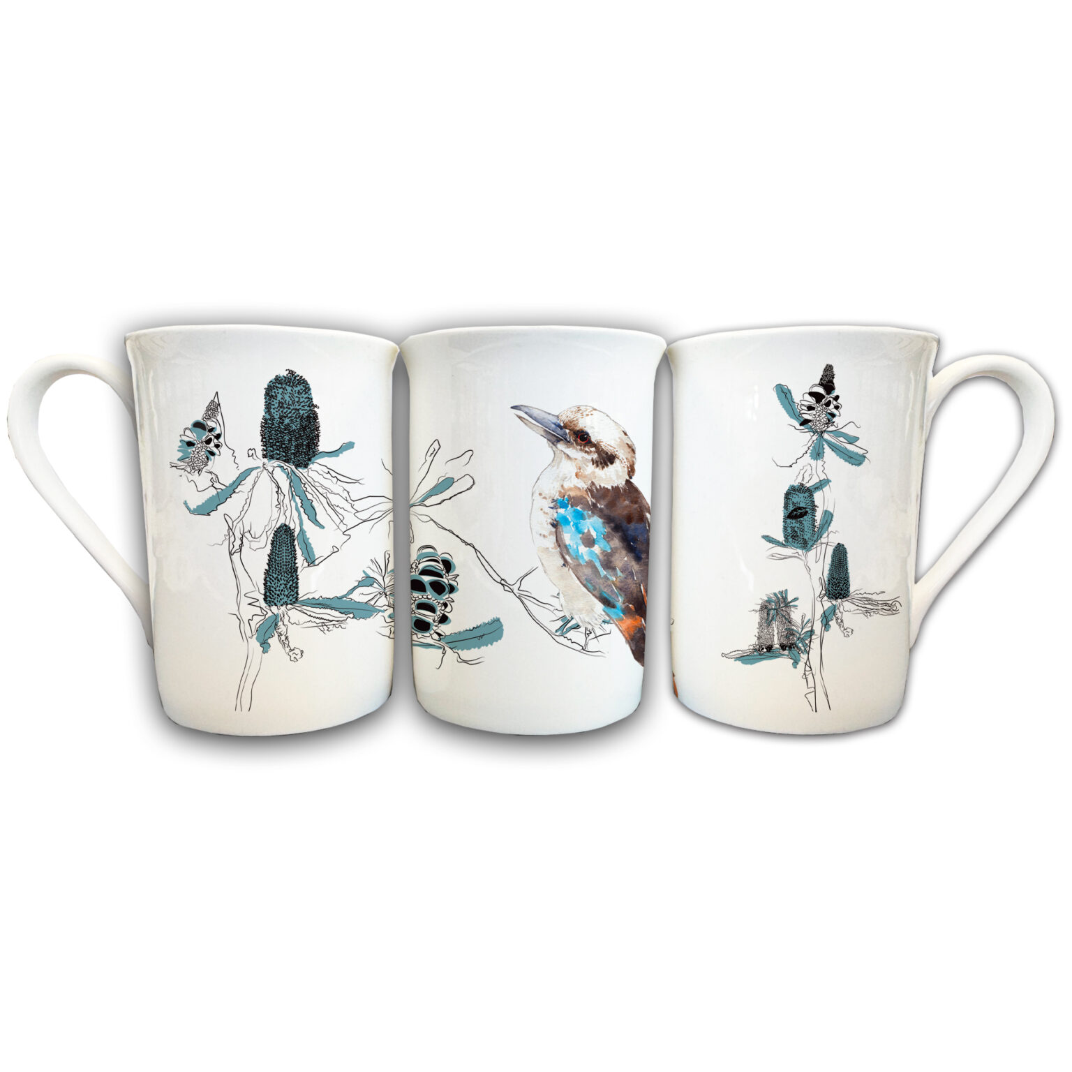 Fine Bone China Mug Kookaburra & Banksia - Branded Ideas